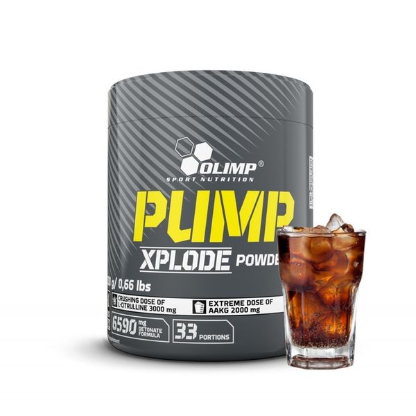 Olimp PUMP XPLODE 300g Pre-workout CYTRULINA ARGININA Cola - Arena.pl