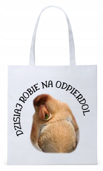 Kup Nosacz Janusz Polak Torba Eco Biała Shopper Z Nadrukiem Ze Zdjęciem ...