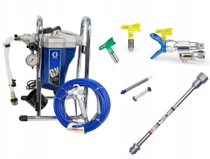 Graco agregat GX 21 + CleanShot + przedłużka 50 cm NOWA DYSZA neonowa ...