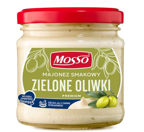Kup MOSSO MAJONEZ SMAKOWY 200ML ZIELONE OLIWKI na arena.pl i ciesz się ...