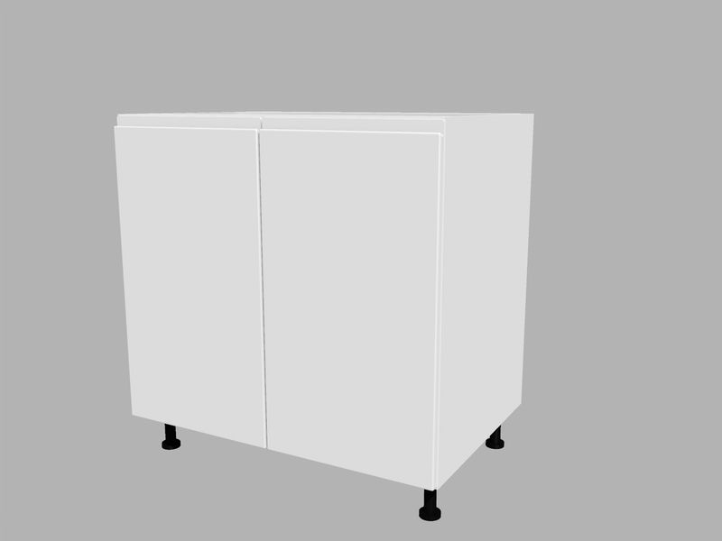 Szafka dolna 80 cm z drzwiami, podchwyt biały połysk, mat, kolory ...