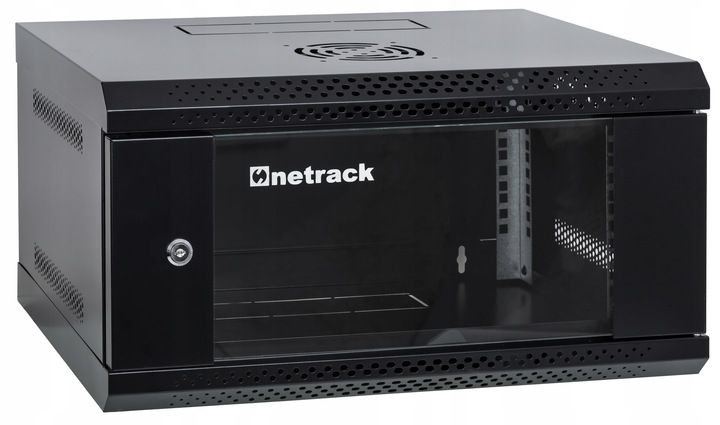 Szafa serwerowa wisząca RACK 19" 4U 400mm Netrack ECO-Line czarna ...