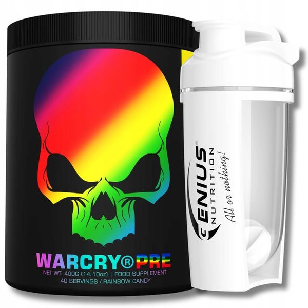 Kup PRZEDTRENINGÓWKA WARCRY PRE CANDY 400g Genius Nutrition + SHAKER ...
