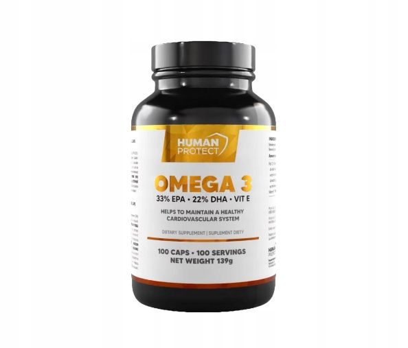 Human Protect OMEGA 3 100 softgels KWASY TŁUSZCZOWE EPA DHA 330/220 ...