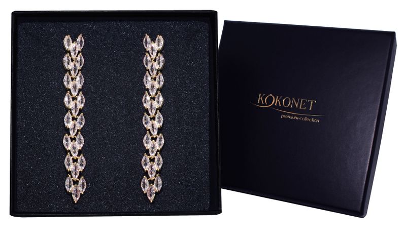 Kup Kolczyki złote eleganckie WIDOCZNE ślubne klasyk KOKONET 8-0451 na ...