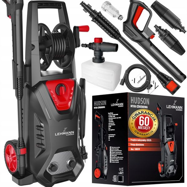 MYJKA CIŚNIENIOWA 260BAR POMPA ALUMINIOWA ZESTAW MOCNA SAMOSSĄCA PRO 1800W - Arena.pl