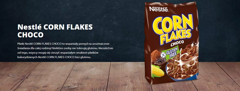 Nestlé Corn Flakes - Kukurydziane, Czekoladowe Płatki Śniadaniowe ...
