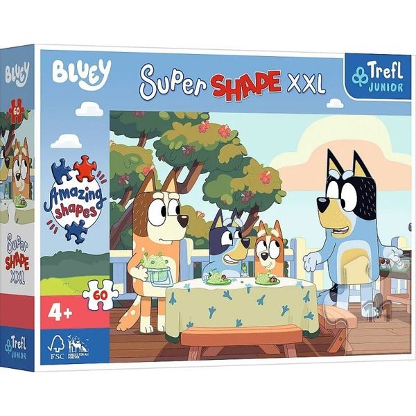 Puzzle 60 Elementów Xxl Super Shape Bluey I Przyjaciele - Arena.pl