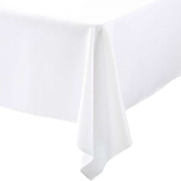 Kup OBRUS plamoodporny BIAŁY materiałowy KOMUNIA wesele ŚLUB 140x170 cm ...
