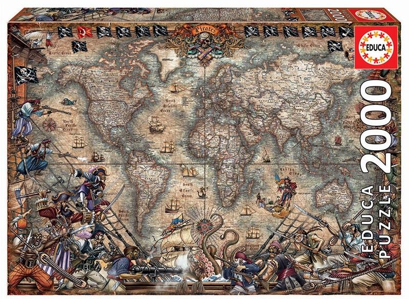 Puzzle 2000 Elementów Mapa Piratów - Arena.pl