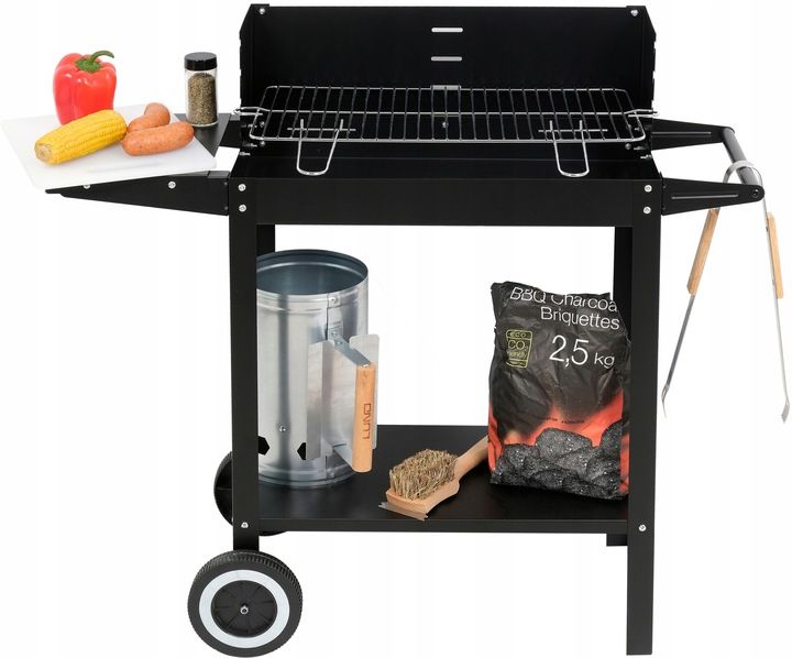 Kup STALOWY GRILL OGRODOWY BEZ POKRYWY WĘGLOWY GRILL Z RUSZTEM 4 ...