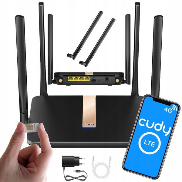 LT500D ROUTER CUDY RUTER UNIWERSALNY NA KARTĘ SIM WI-FI 5 DUAL LTE ...