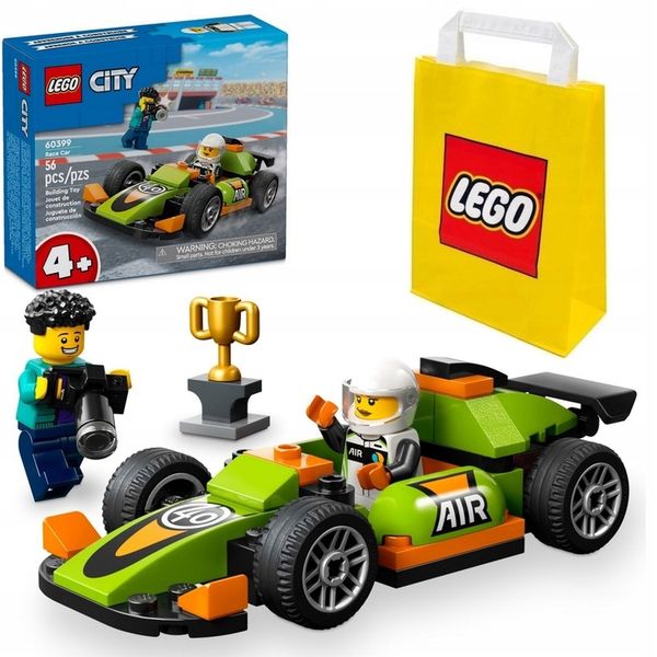 LEGO CITY 60399 ZIELONY SAMOCHÓD WYŚCIGOWY + TORBA LEGO - Arena.pl
