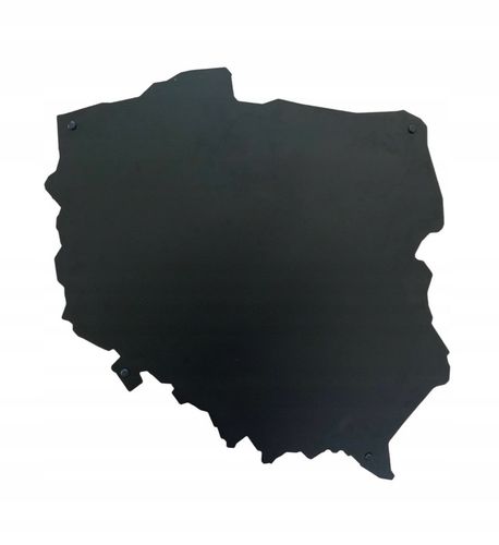 Kup Tablica na magnesy z podróży mapa Polski czarna 80x73cm STALFORM na ...