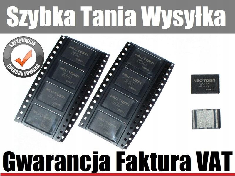 NOWY KONDENSATOR PROADLIZER NEC TOKIN OE907 0E907 0E907 - Arena.pl