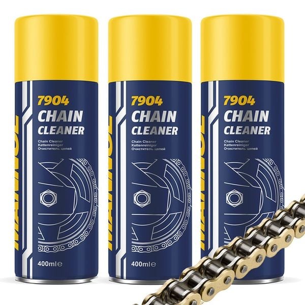 MANNOL Chain Cleaner środek czyszczący łańcuchy napędowe 3x 400ml ...