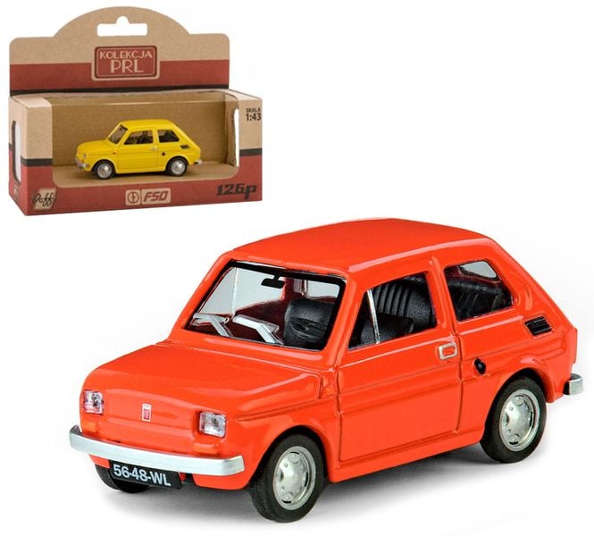 SAMOCHÓD AUTKO MALUCH PRL FIAT 126P 1:43 ZABAWKA DLA DZIECI - Arena.pl