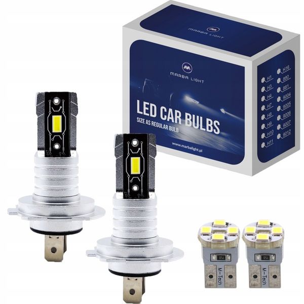 Kup H7 LED MARBA LIGHT ORYGINALNY ROZMIAR 1:1 6000K 12V-24V CIĘŻAROWE ...