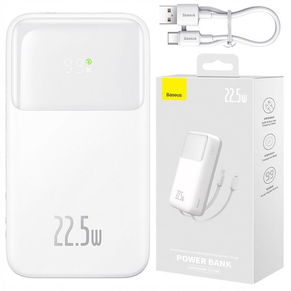 BASEUS POWER BANK SZYBKIE ŁADOWANIE 20000MAH 22.5W KABEL USB-C LIGHTNING - Arena.pl