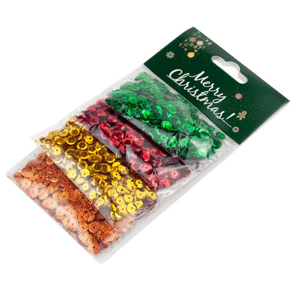 ZESTAW CEKINÓW DO DEKORACJI OZDABIANIA CEKINY ŁAMANE 6MM OZDOBNE X4 ...