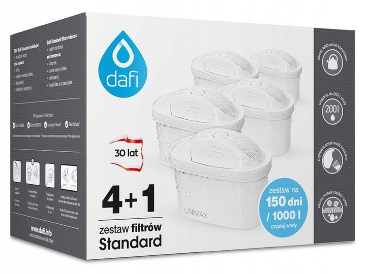 Kup Wkład filtrujący DAFI Standard Unimax (4+1 szt.) na arena.pl i ciesz się niską ceną
