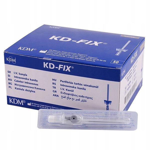 KANIULA wenflon KD-FIX G16 1,7 x 45 mm SZARA - Arena.pl