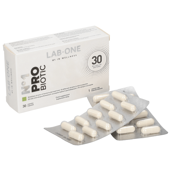 LAB ONE PROBIOTYK N1 30k UŁATWIA TRAWIENIE ZDROWE JELITA + GRATIS ...
