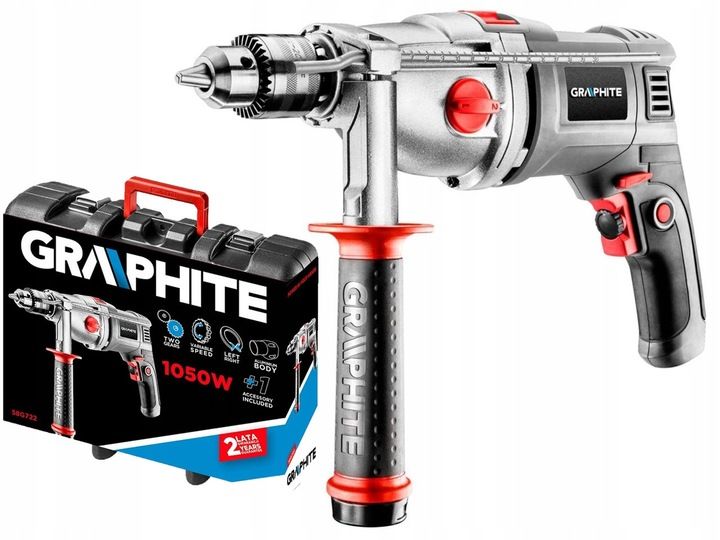Kup GRAPHITE WIERTARKA UDAROWA DWUBIEGUNOWA WALIZKA 1050W 58G722 na ...
