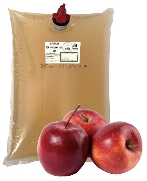 Tłoczony sok z jabłek 100% 5l (jabłkowy, NFC) - Arena.pl