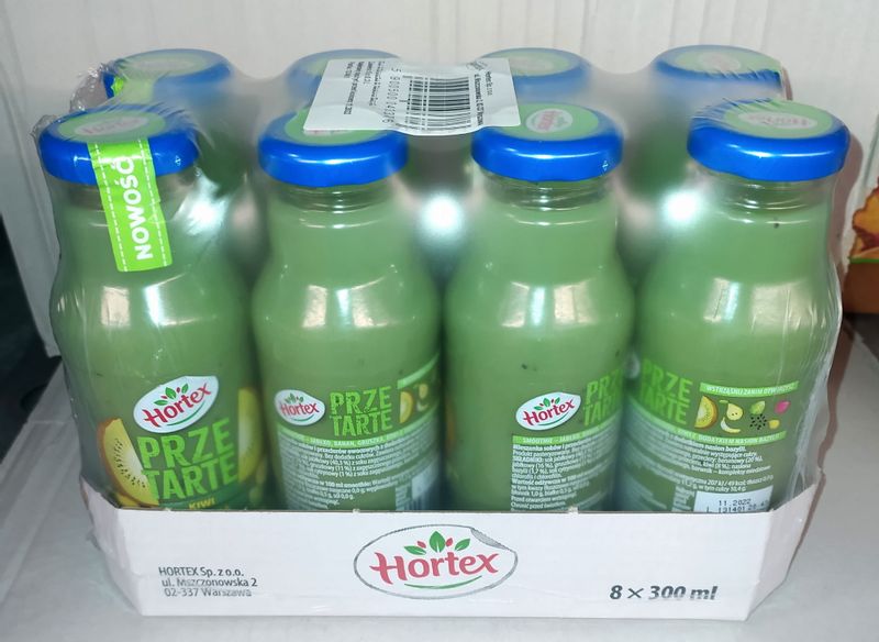 Hortex Smoothie kiwi, gruszka i nasiona bazylii 300ml - karton - Arena.pl