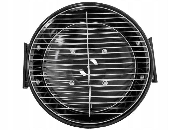 Grill ogrodowy z pokrywą węglowy z popielnikiem i półką 34 x 34 ...