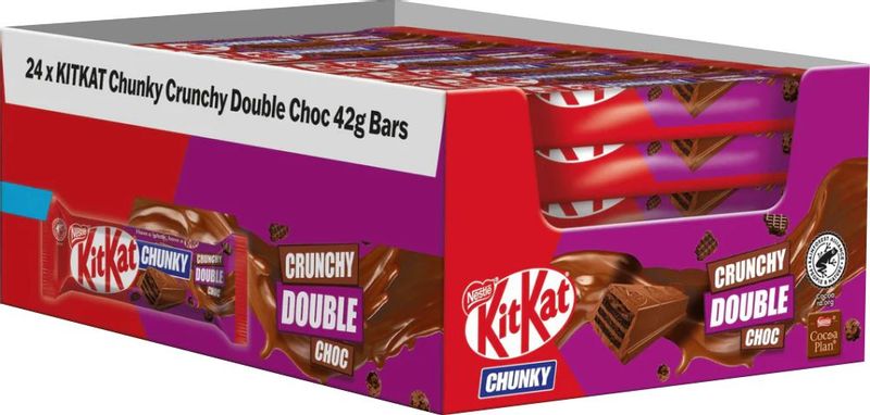 (x24) KIT KAT Chunky Double Choc Baton 42g - Arena.pl