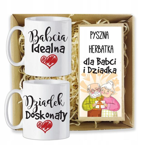 ZESTAW KUBEK HERBATA PREZENT DLA BABCI i DZIADKA na Dzień Babci i Dziadka - Arena.pl