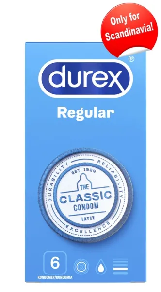 Kup durex regular 6 szt. - prezerwatywy klasyczne, nawilżane, lateksowe ...