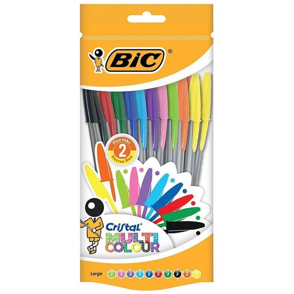 Zestaw 20 kolorowych długopisów BIC CRISTAL MultiColor 20szt końcówka 1 ...
