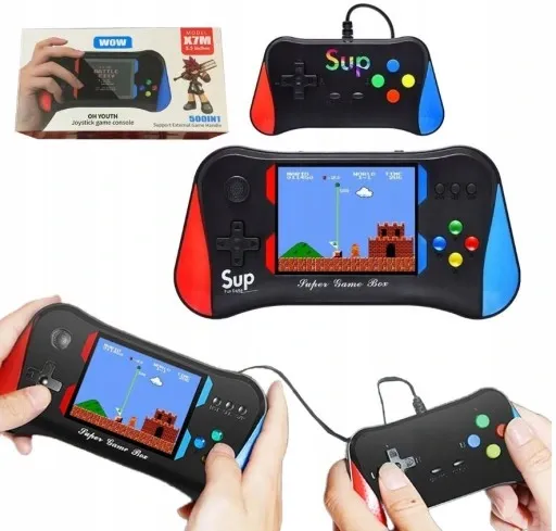 KONSOLA PRZENOŚNA DO GIER RETRO 500 GIER TV + PAD DO GRY WE 2 - Arena.pl