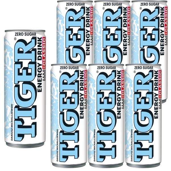 Tiger Classic Zero Napój gazowany 250 ml x 6 sztuk - Arena.pl