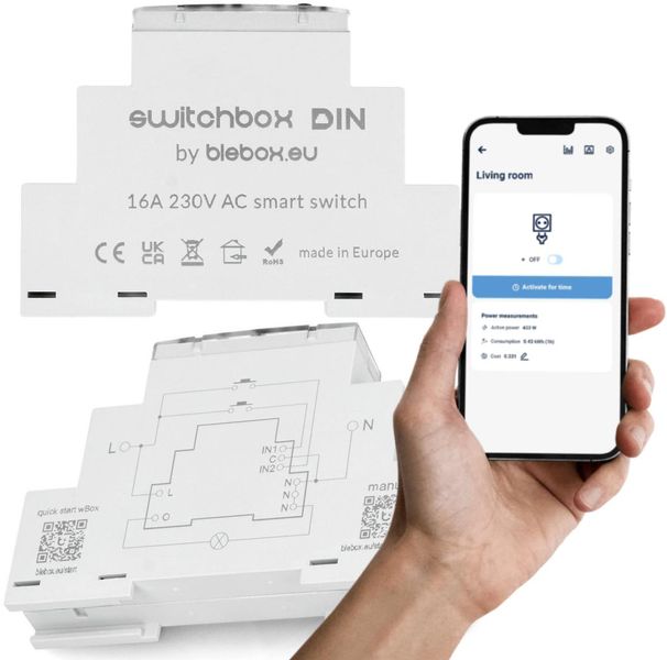 Moduł przekaźnikowy switchbox din Blebox - Arena.pl