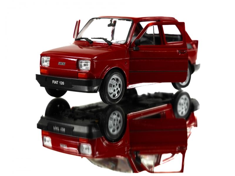 WELLY MALUCH FIAT 126P 1:21 SAMOCHÓD KOLEKCJONERSKI bordowy - Arena.pl