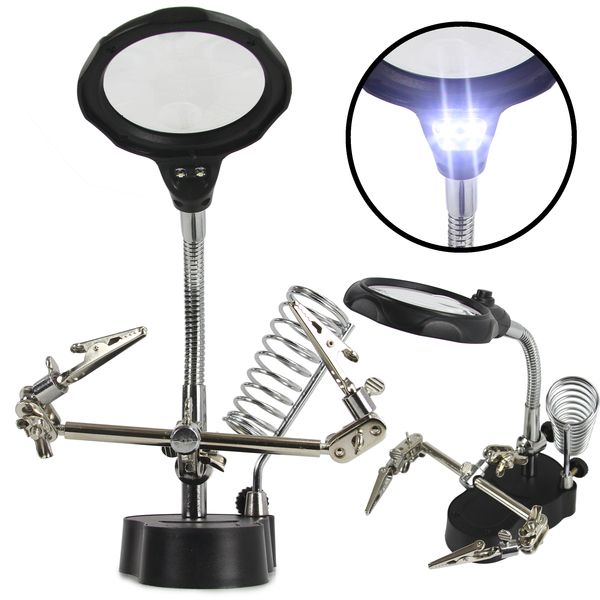 Kup TRZECIA RĘKA LUTOWNICZA LED + LUPA na arena.pl i ciesz się niską ceną