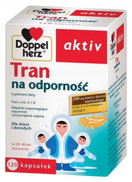 Doppelherz aktiv Tran na odporność, 120 tabletek - Arena.pl