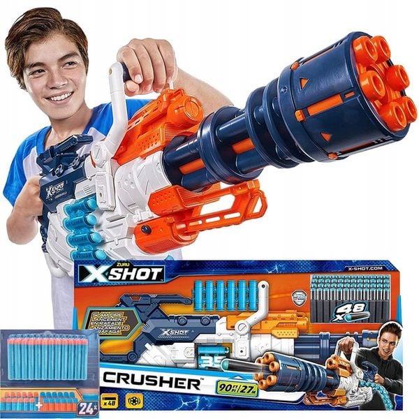 Kup X-SHOT KARABIN CRUSHER MINIGUN + 24 STRZAŁEK NERF na arena.pl i ...