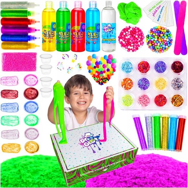 ZESTAW EPIC SLIME DO ROBIENIA GLUTÓW PREZENT KLEJ SLAJM GLUTKÓW DUŻY ...