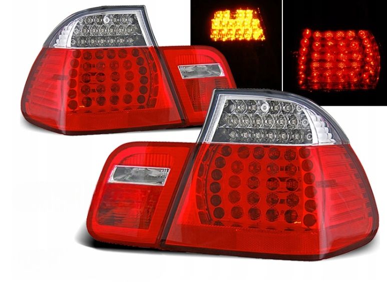 LAMPY DIODOWE DO BMW E46 SEDAN OD 2001 DO 2005 RED WHITE LED - Arena.pl
