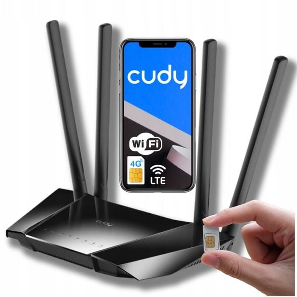 Kup Router Cudy LT400 ROUTER NA KARTE SIM SZYBKI RUTER DO DOMU LTE ...