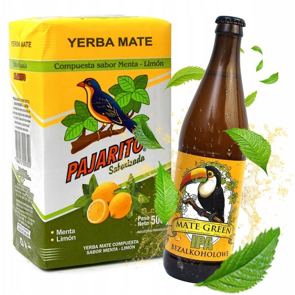 Yerba Mate Pajarito Guarana MENTA LIMON 500G Piwo Green Ipa Mango 500 ...