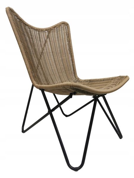 Kup FOTEL USZAK WYGODNY BOHO SALON BALKON TARAS NATURANY RATTAN RIMINI ...