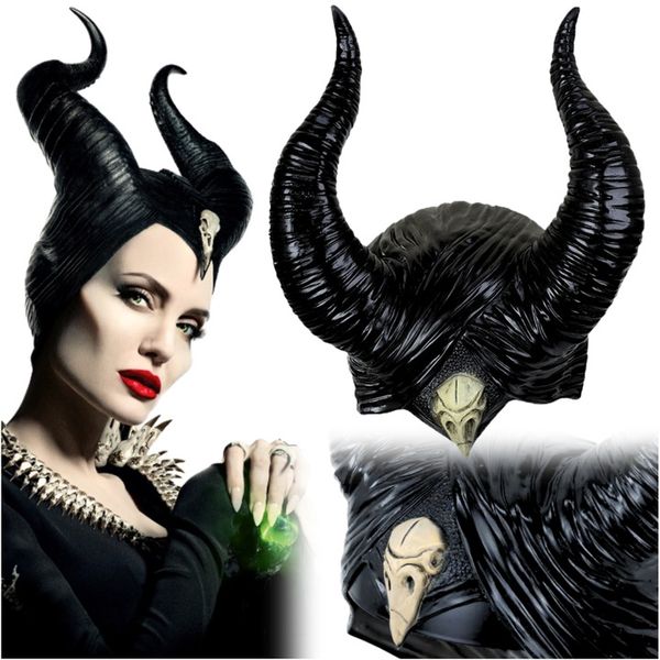 Kup MASKA MALEFICENT CZAROWNICA DIABOLINA ROGI COSPLAY PRZEBRANIE NA na ...