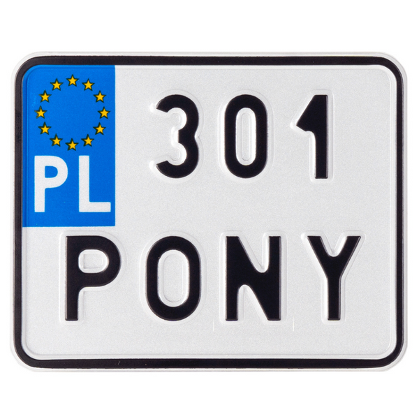 Tablica gadżet do ramki rejestracyjnej skuter motorynka 301 Pony - Arena.pl