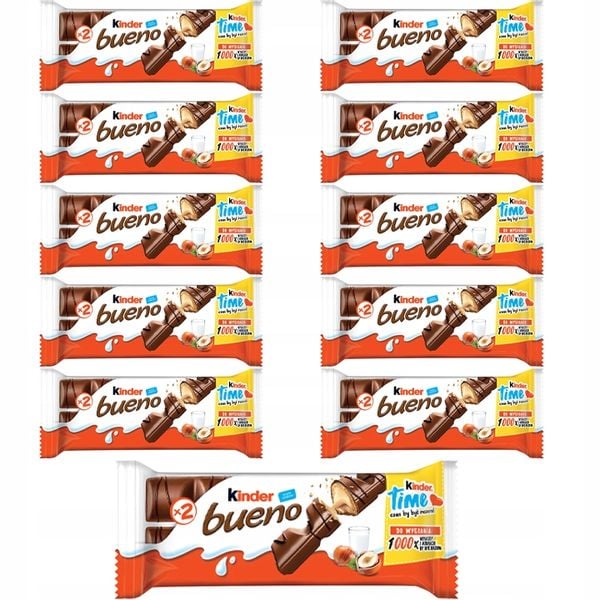 11x FERRERO KINDER BUENO, WAFEL Z NADZIENIEM 43G - Arena.pl